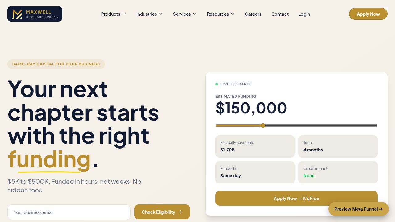 Maxwell Merchant Funding — Fast Business Financing for Small Businesses